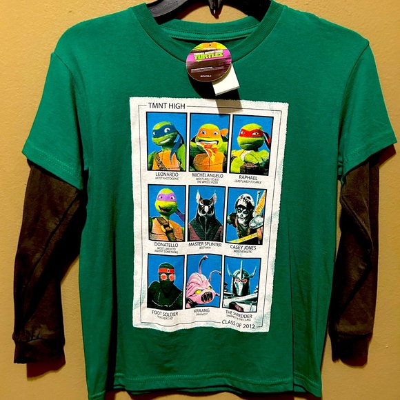 Nickelodeon | Shirts & Tops | Teenage Mutant Ninja Turtles Green Long ...